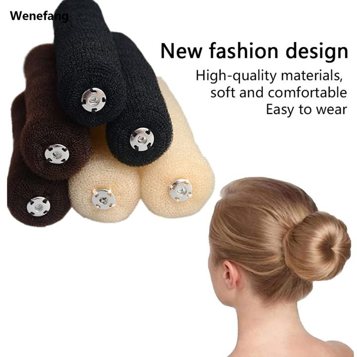 Wenefang Magic Roll Foam Sponge Easy Big Ring Women Fashion Hair Bun ...