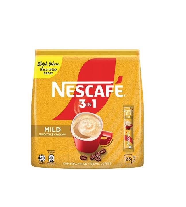 ☕ Nescafe 3in1 Mild Smooth & Creamy Instant Coffee 18g Sachet [25 Pcs ...