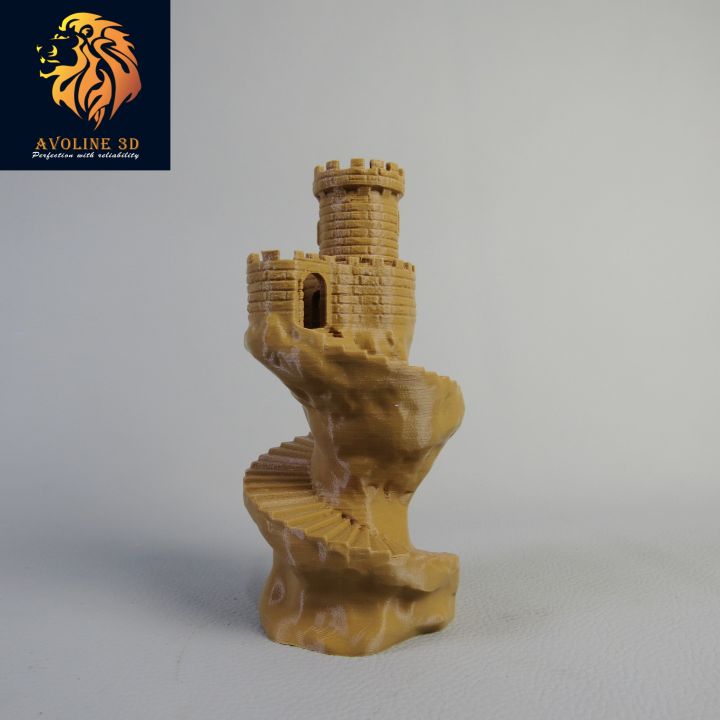 3D Printed Castle #1 - Dark Blue Color - PLA - 130mm Height | Daraz.lk