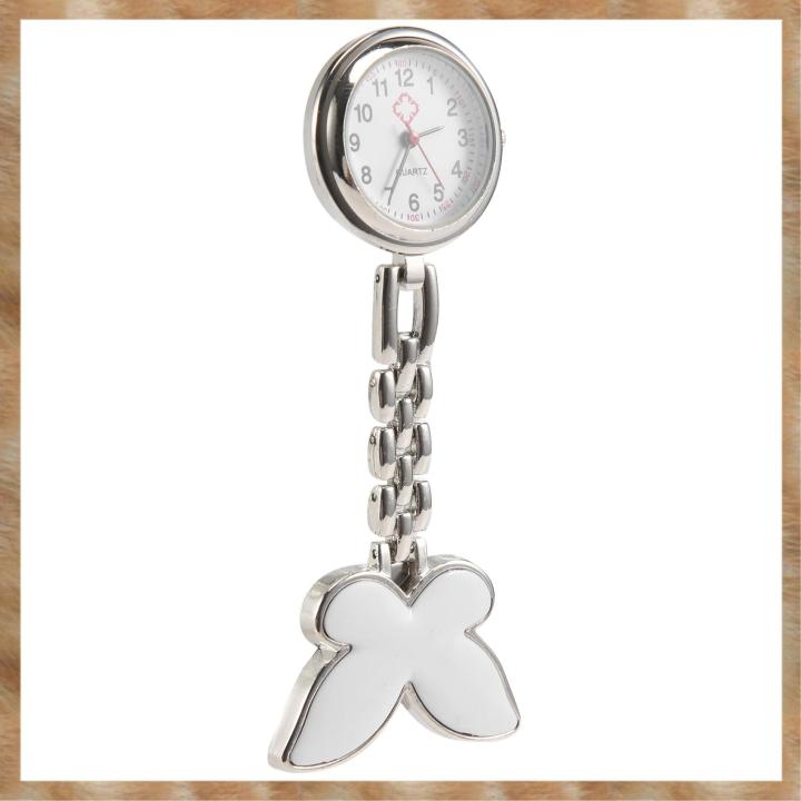 Kqueebee Nurses Clock Heart rate monitor pocket watch quartz butterfly ...
