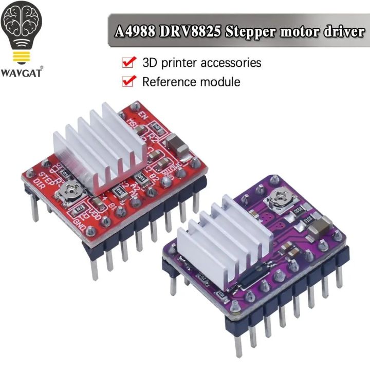 3D Printer Parts StepStick DRV8825 A4988 Stepper Motor Driver With Heat sink Carrier Reprap MKS ...