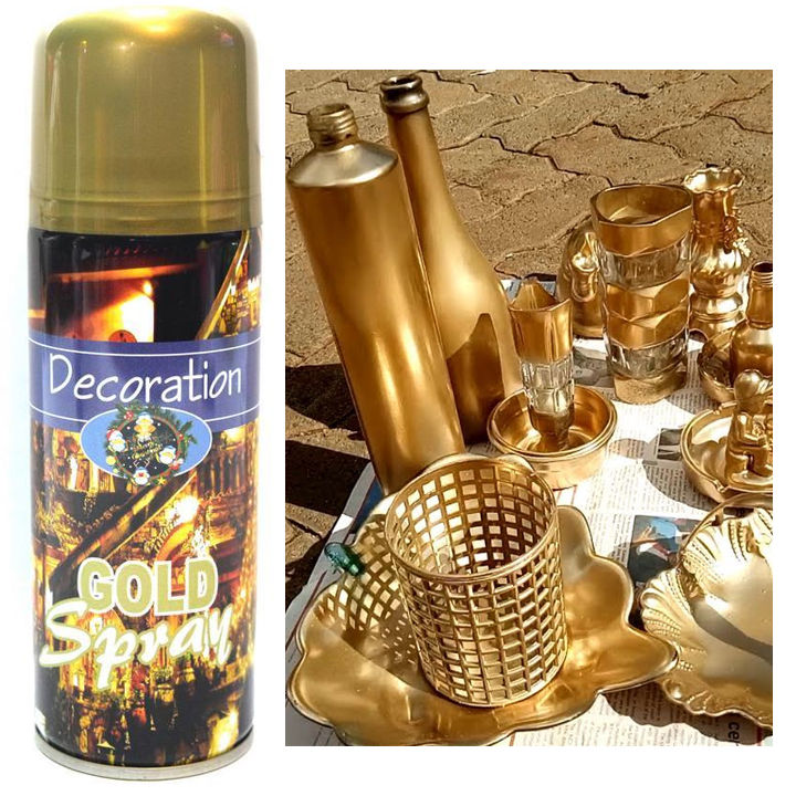 Gold Spray Can for Birthday Parties and Weddings Flower Decorations ...