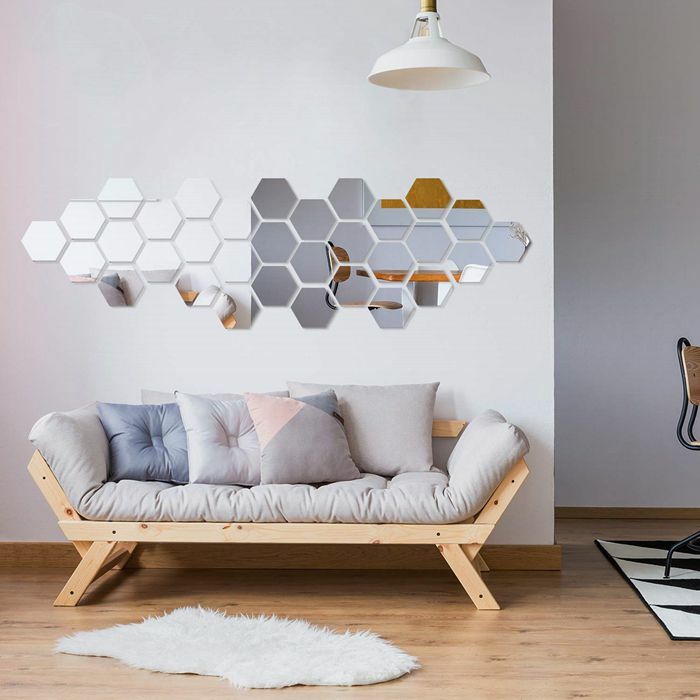 Hexagon Mirror Wall Stickers | Daraz.lk