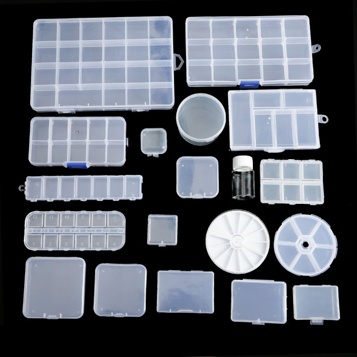 1pc/bag Plastic Storage Box Jewellery Earring Bead Screw Holder Case ...