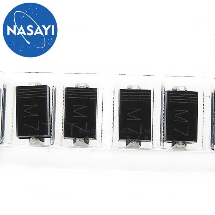 50pcs 1N4007 1A1000V SMD M7 SMA package rectifier Schottky diode silk ...