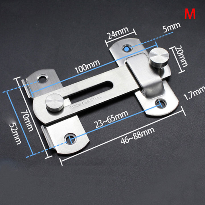 【TopazTrove】Stainless Steel Guard Latch Bolt With Screws Sliding Window ...