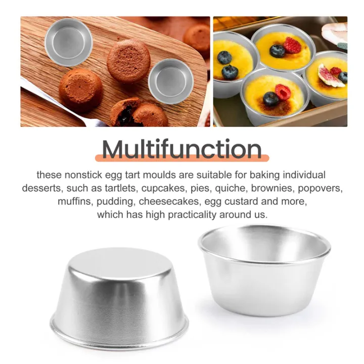 12 Pieces Individual Molds Pudding Molds Cups Mini Chocolate Molten ...
