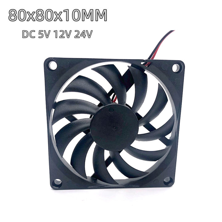 8010 80MM 80x80x10MM Cooling Fan DC 5V 12V 24V Ultra-thin Comptuter CPU ...
