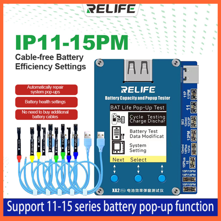 RELIFE XA2 Pro Battery Efficiency Life pop-up Tester Supports iPhone 11 ...