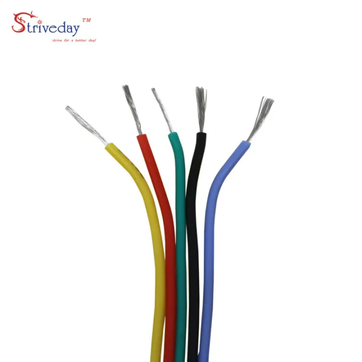 28awg 60m/box 6 Colors Set Kit Soft Silicone Cable Tinned Copper Wire ...