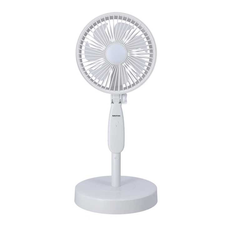 Krypton USB Rechargeable 3 Speed Stand Fan- White KNF6266 | Daraz.lk