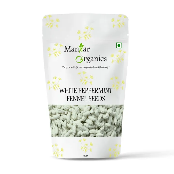 ManHar Organics Peppermint Coated White Fennel Seeds 150gm - Madrasi ...