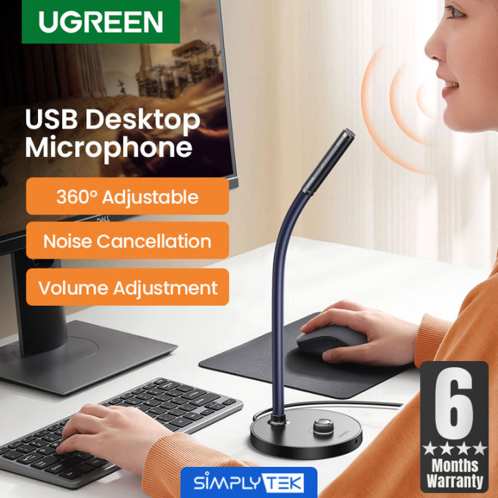 UGREEN USB Microphone Desktop Computer PC Mic for YouTube Streaming, Podcasting, Gaming Mic for ...
