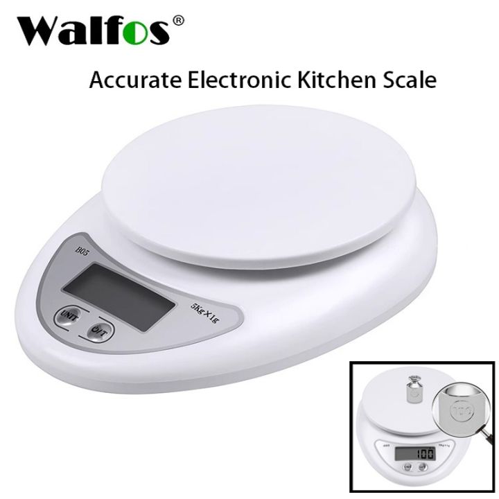 WALFOS 1pc 5kg LED Portable Digital Scale Scales Food Balance Measuring ...