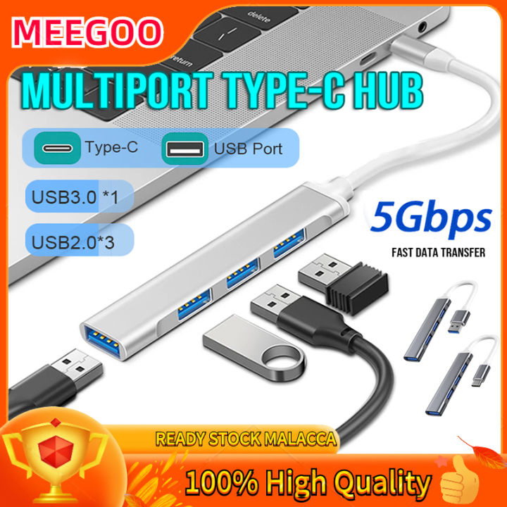 USB HUB 5Gbps High Speed 4 Ports Type-C Splitter USB 3.0 Adapter ...