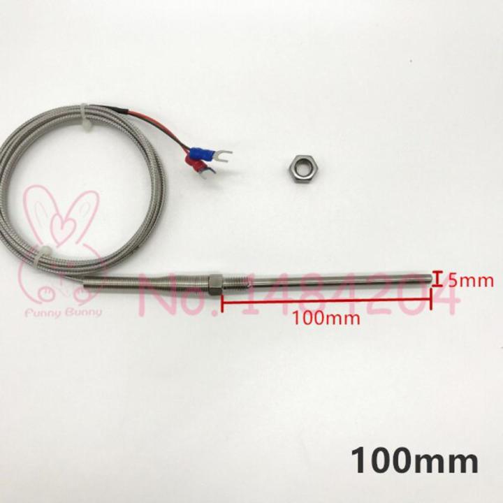 K Type Thermocouple Probe 5mm*100mm 5mm*150mm M8 Screw Thread Max 600C ...