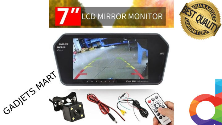 Mp5 7inch mirror Display Monitor with reverse camera | Daraz.lk
