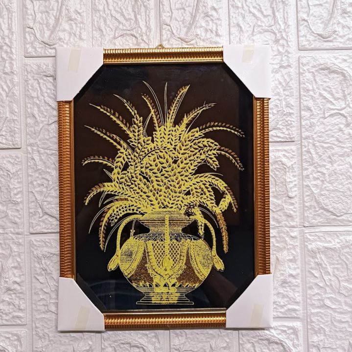 Framed Punkalasa Velvet Photo | Fiber Frame | Home decoration Frame ...