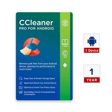 CCleaner Pro For Android 2025 (1 Year, 1 Device) | Daraz.lk