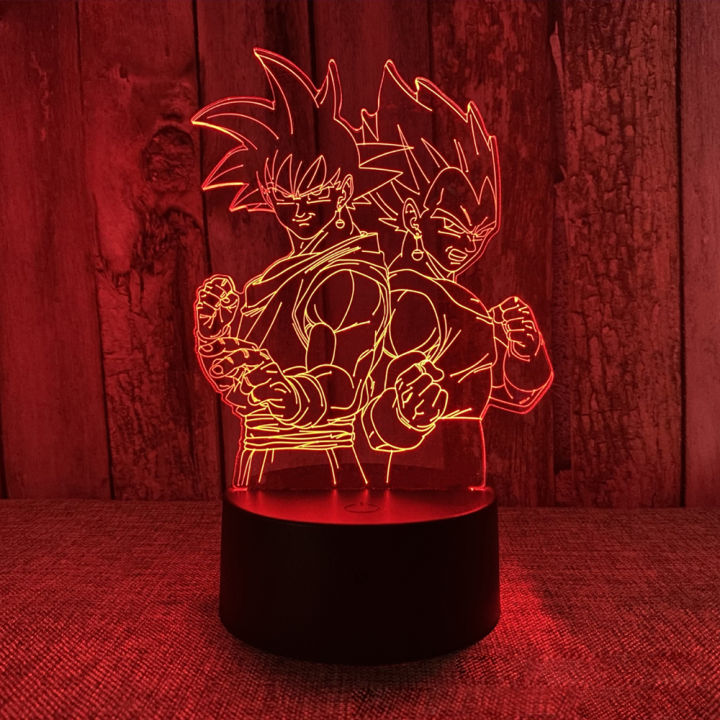 Dragon Ball Table Lamp Monkey King Goku Figure 3d LED Night Light Super ...