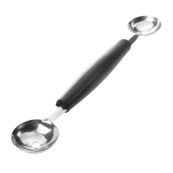 8X Double Ended Headed Fruit Icecream Ball Spoon Melon Baller ...