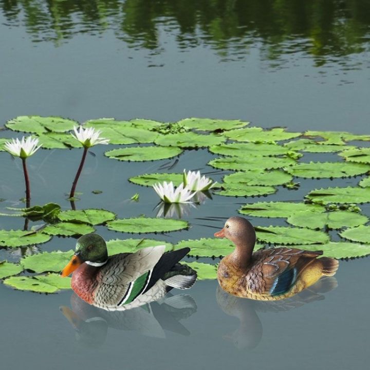 Creative Realistic Artificial Mandarin Duck Statue Floating ...