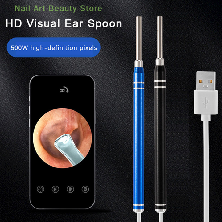 1set Smart Visual Earpick Endoscope Spoon Ear Cleaner Camera Otoscope ...
