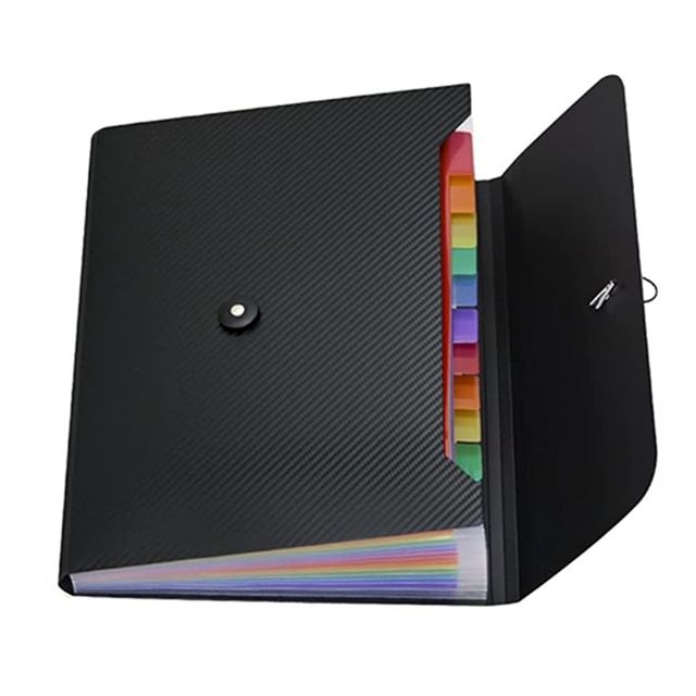 【The Quiet Page】File Organizer Expanding File Folder 13 Pockets A4 ...