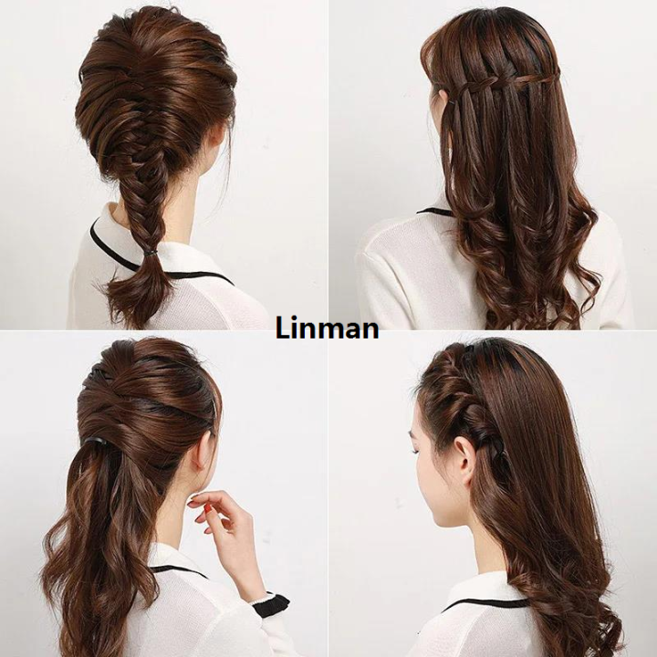 Linman Women Hair Braid Tool Holder Clip Donut Bun Maker Weave Hair ...