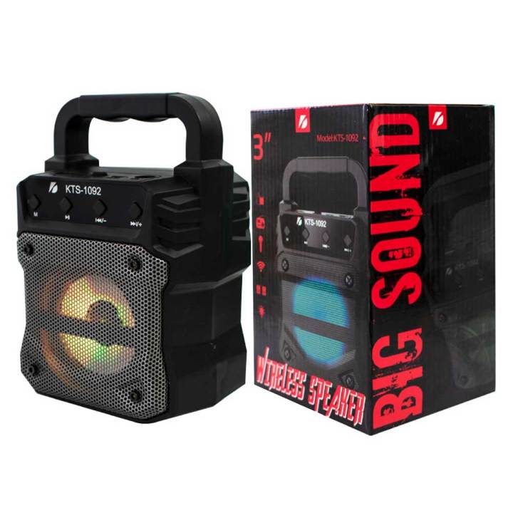 Portable Wireless Speaker with Ambient Light TF Memory Card FM Mic ...