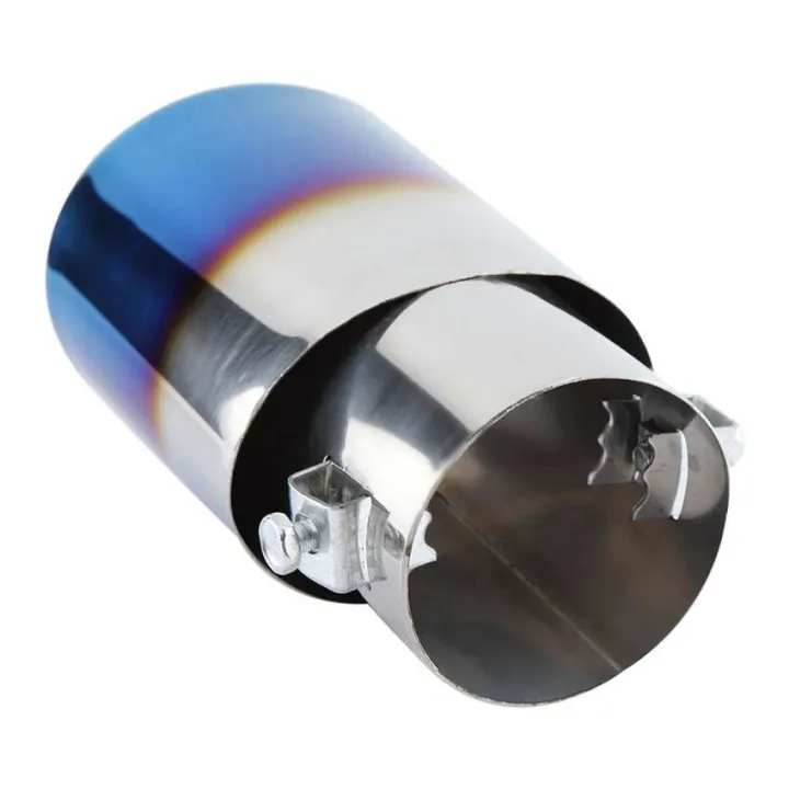 Stainless Steel Car Straight Round Exhaust Pipe Rear Muffler Tip Tail ...