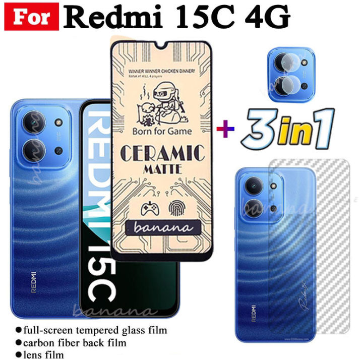 3 IN 1 Redmi 15C Ceramic Tempered Glass for Redmi 14C 13C Redmi A5 A3 ...