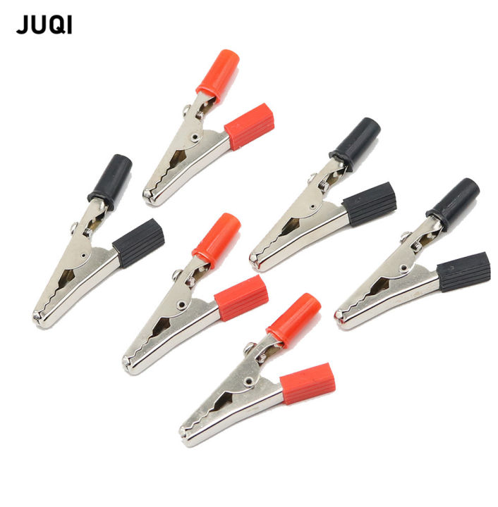Hot 1/2/5/10pcs Insulated Crocodile Clip Plastic Handle Cable Lead Test ...