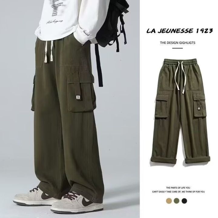 Workwear Pants Men's Autumn American High Street Drooping Straight ...