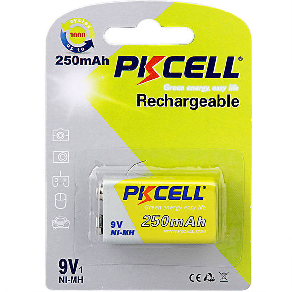 NiMH 9V Rechargeable Battery 250mAh 1 pcs | Daraz.lk