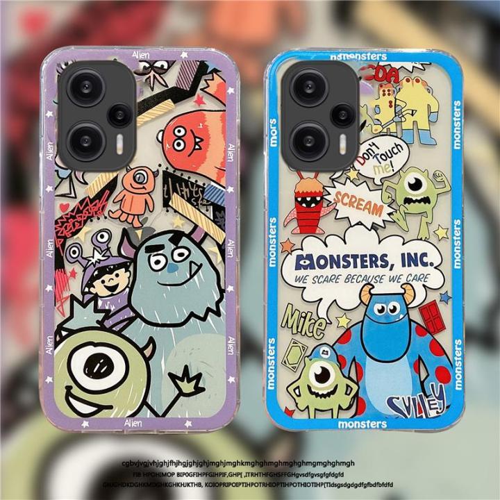 New Phone Case For Redmi K50i Cover Simple Cartoon Monsters with Soft ...