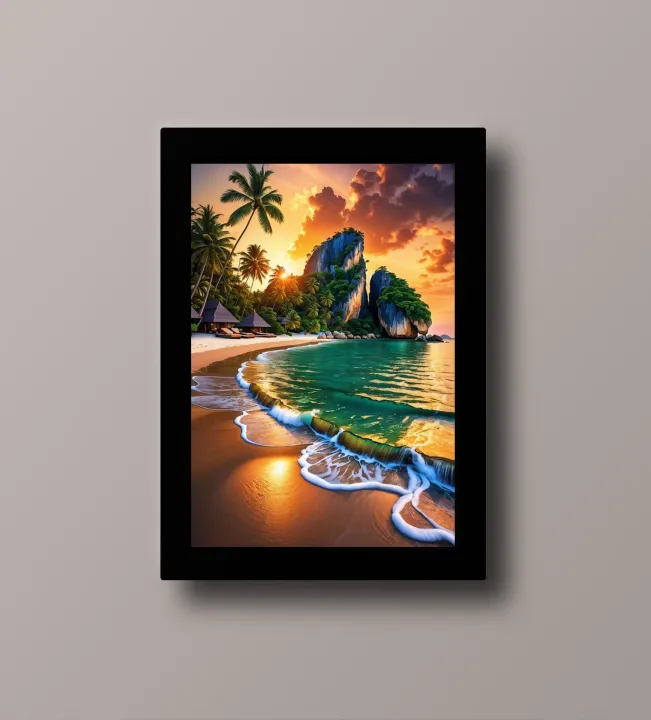 A4 Size Scenery Framed Scenery Photo with Stand & Hang 12 x 8 inch Size ...