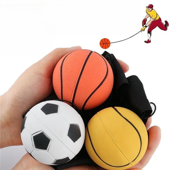6cm Rubber Bouncing Return Ball Funny Hand Ball Game Outdoor School ...