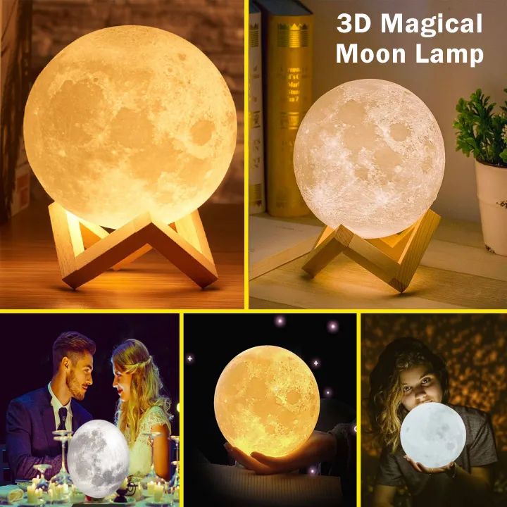 Moon Lamp / LED Moon Light / 3D Lamp Light / LED 3D Moon Lamp / 3D ...