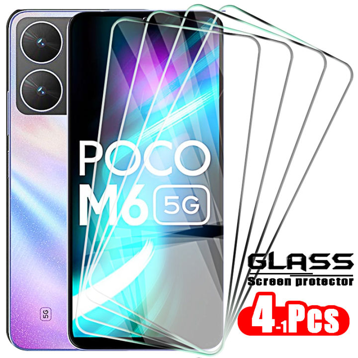 4-1PCS Tempered Glass on For Xiaomi Poko Poxo Little M6 Pro X6 Pro C65 ...