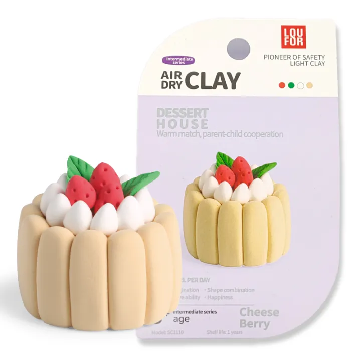 【GlobalTrendz】12 Pcs Super Light Plasticine Dessert Series 4 Color Air ...