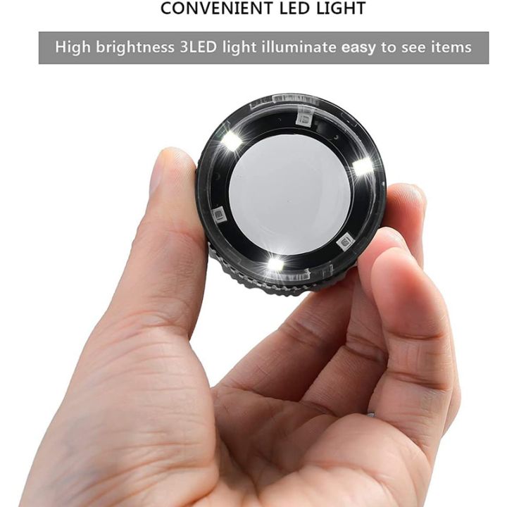 Loupe Magnifier 30X Magnifier Illuminated Adjustable Focal Length ...