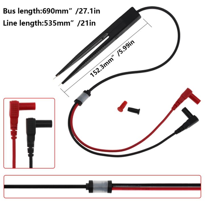 SMD SMT Chip Test Clip Lead Probe Digital Multimeter Meter Tweezer ...