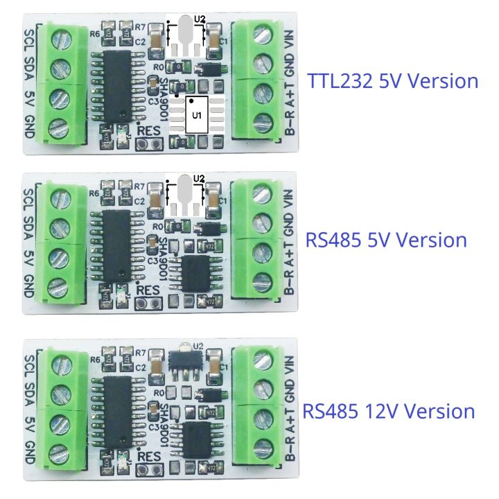 Industrial Temperature & Humidity SHT30 Sensor Adapter Board RS485 TTL Modbus Rtu Analog Remote ...