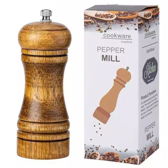 Wood Pepper Grinder Hand Movement Salt Grinder Mill Grinder Seasoning ...