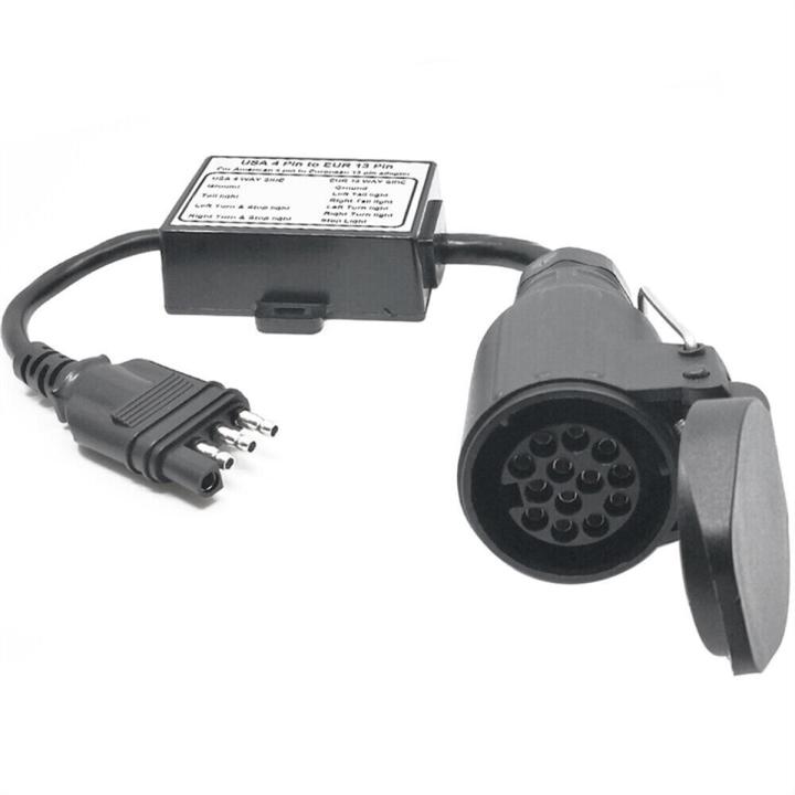 US to EU Trailer Light Converter 4-Pin to 13-Pin Trailer Light ...