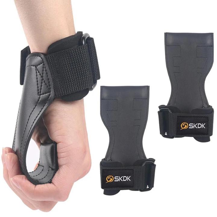 Bench Press Weight Lifting Wrist Hooks Straps PVC Deadlift Gloves and ...