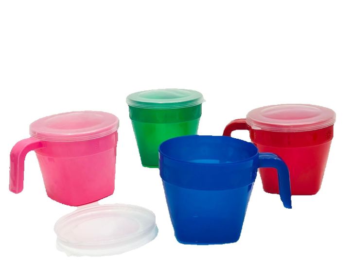 4 PCs cup with Lid 400ml | Daraz.lk