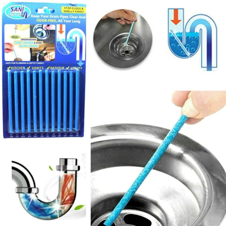 Drain Cleaner Sticks,Sink Deodorizer (12 Pcs) Keeps Drains and Pipes ...