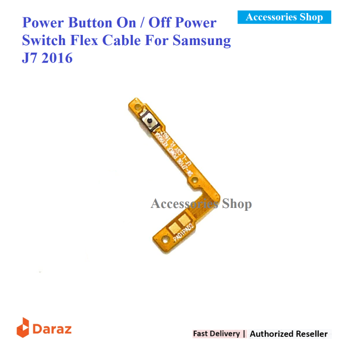 Power Button On / Off Power Switch Flex Cable For Samsung J7 2016 ...